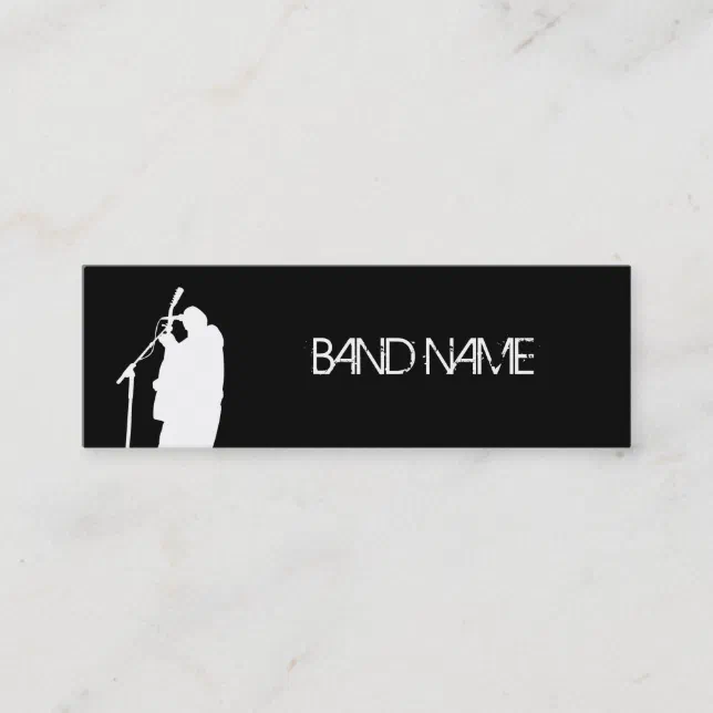 Musician Singer Band Artist Gold Star Publicity Mini Business Card | Zazzle