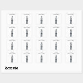musician square sticker | Zazzle