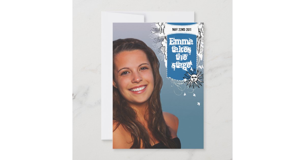 Musician Theater Graduation Invitation | Zazzle