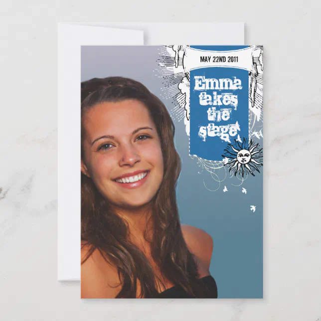 Musician Theater Graduation Invitation | Zazzle