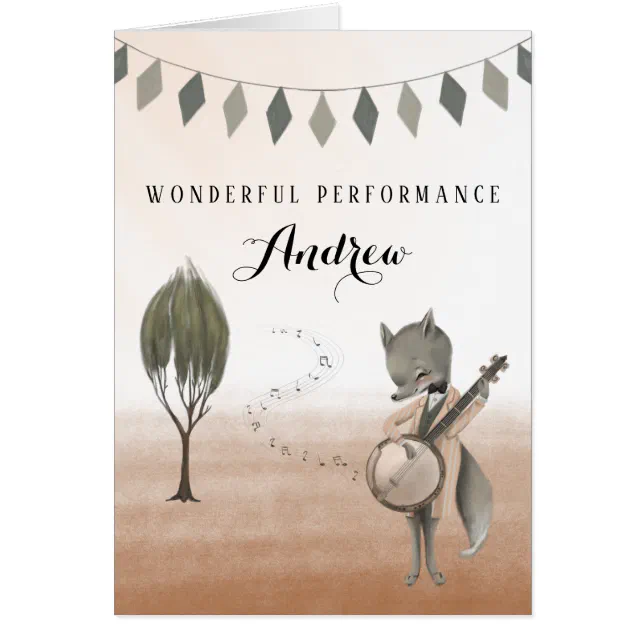 Musician Wonderful Performance Greeting Card | Zazzle