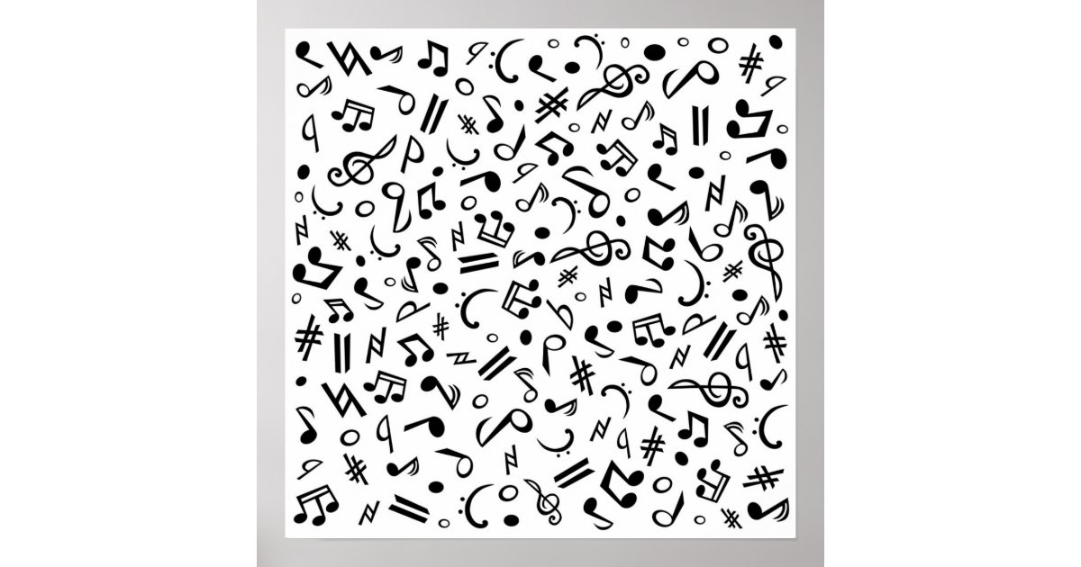 musik notes poster | Zazzle