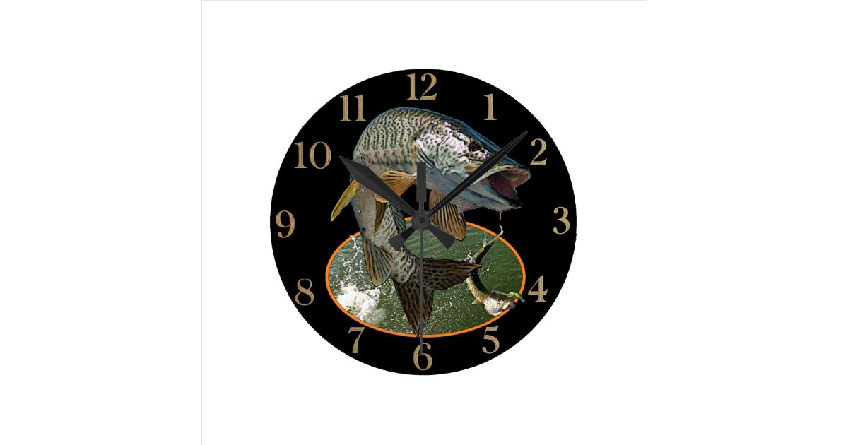 Musky 6 round clock | Zazzle.com