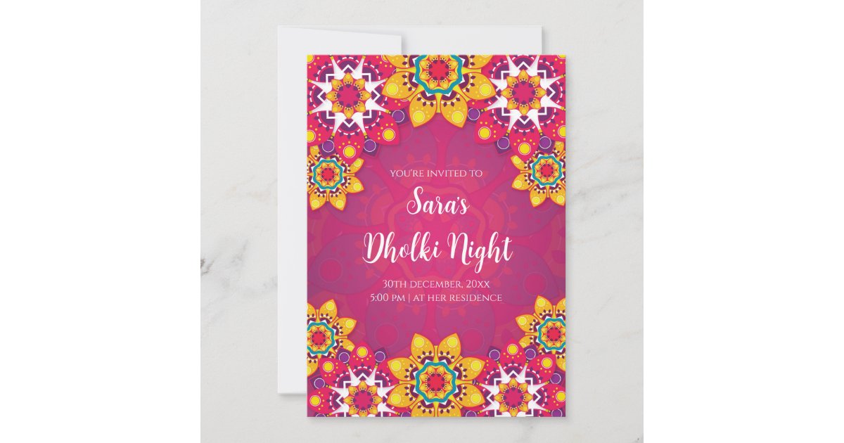 Muslim Dholki invitations as Digital Dholki cards | Zazzle
