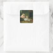 Muslim Lady Reclining, 1789 (oil on canvas) Square Sticker | Zazzle