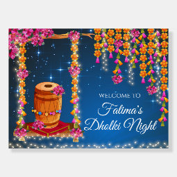 Muslim Wedding Dholki sign & Dholki Welcome signs | Zazzle