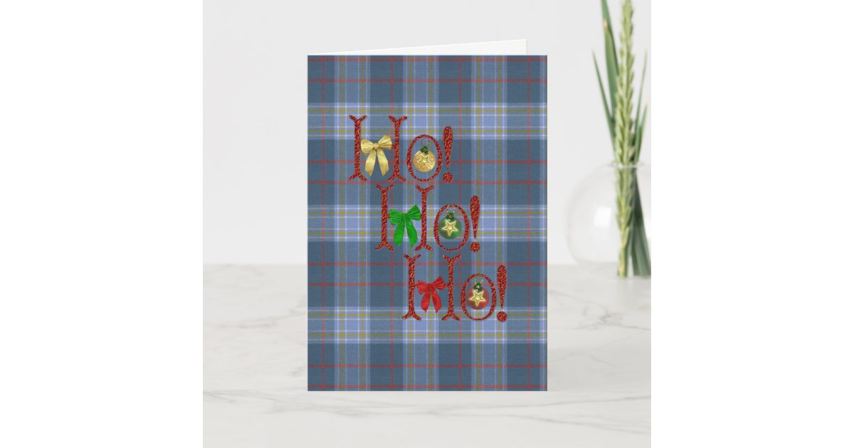 Musselburgh Modern Tartan Christmas Holiday Card | Zazzle