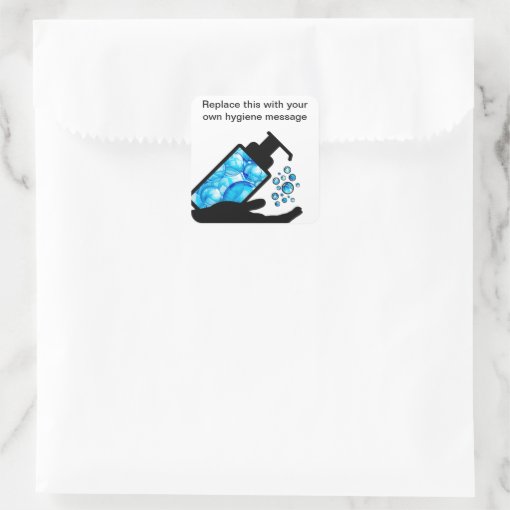 Must Wash Hands Employee Hygiene Square Sticker | Zazzle