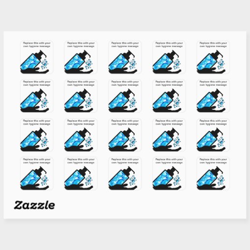 Must Wash Hands Employee Hygiene Square Sticker | Zazzle