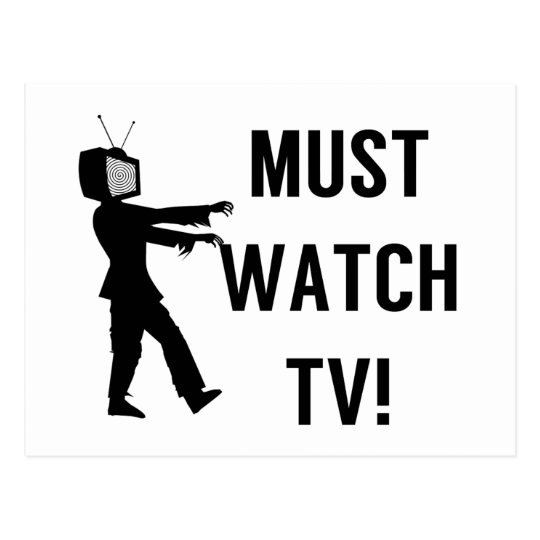 Must Watch TV Zombie Postcard | Zazzle.com