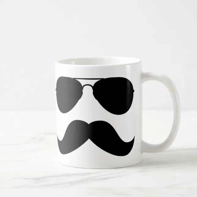 Mustache Aviator Mug | Zazzle