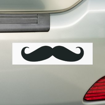 Mustache Bumper Sticker | Zazzle