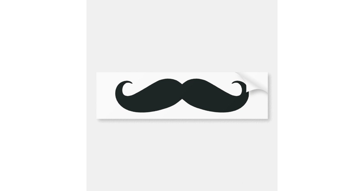 Mustache Bumper Sticker | Zazzle