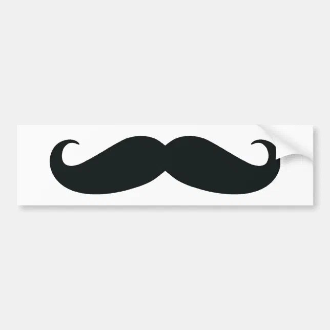 Mustache Bumper Sticker | Zazzle