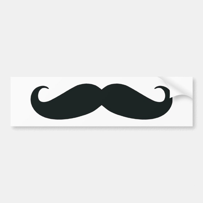 Mustache Bumper Sticker | Zazzle.com
