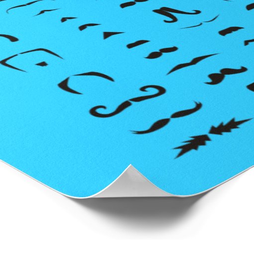 Mustache Chart Poster Funny Gift | Zazzle