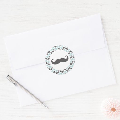 Mustache Chevron Sticker | Zazzle