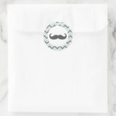 Mustache Chevron Sticker | Zazzle