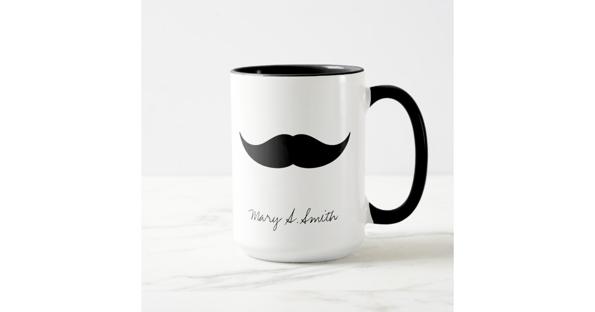 Mustache Custom Name Mug Zazzle mustache-custom-name-mug-zazzle