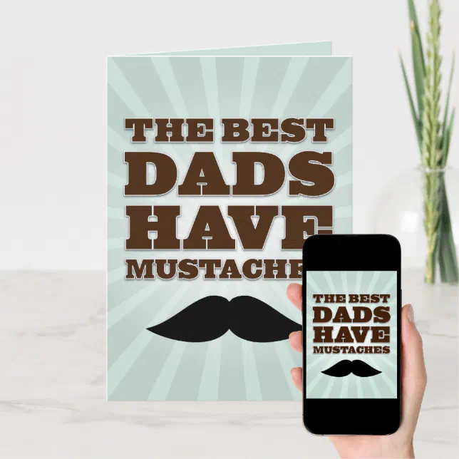 Mustache Dad Father's Day Card | Zazzle