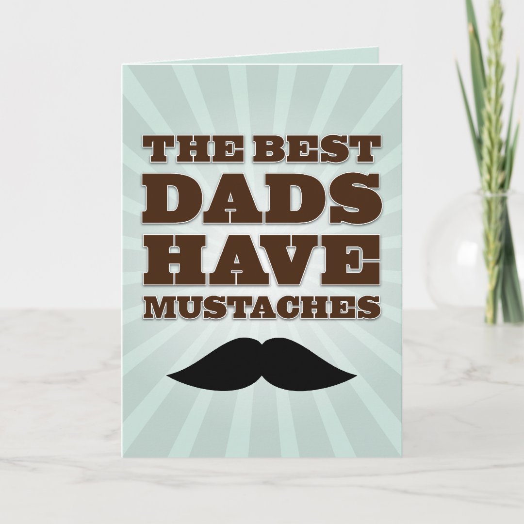Mustache Dad Father's Day Card | Zazzle