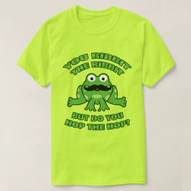 Mustache Frog Hop the Hop T-Shirt | Zazzle