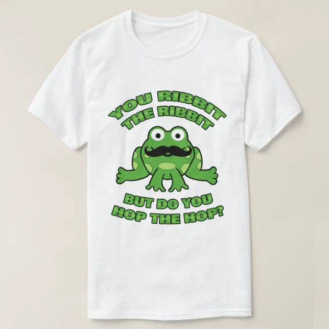 Mustache Frog Hop the Hop T-Shirt | Zazzle