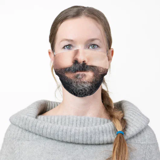 Mustache Funny Face Mask | Fun Mouth Humor | Zazzle