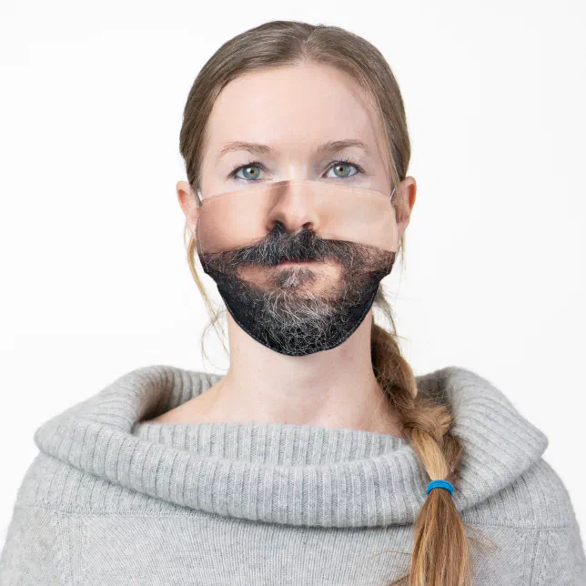 Mustache Funny Face Mask | Fun Mouth Humor | Zazzle