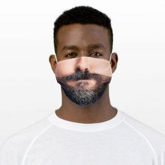 Mustache Funny Face Mask | Fun Mouth Humor | Zazzle