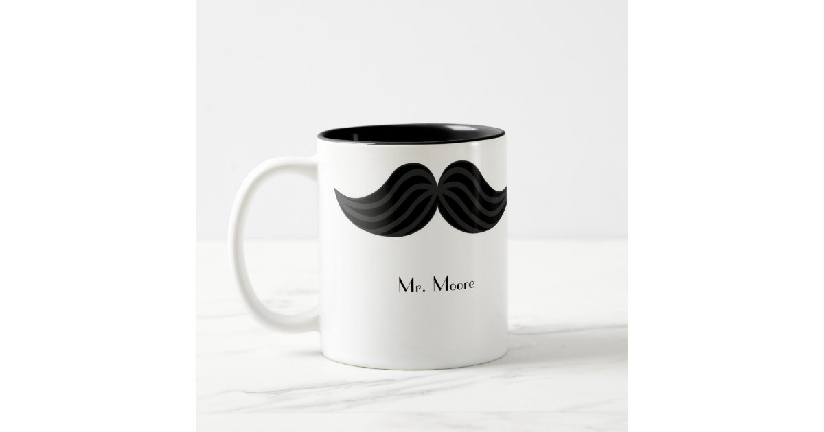 Mustache Groom's Right-handed Mug | Zazzle