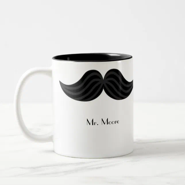 Mustache Groom's Right-handed Mug | Zazzle