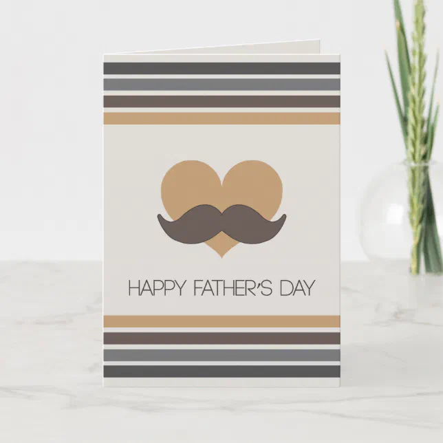 Mustache - Happy Father's Day Card | Zazzle