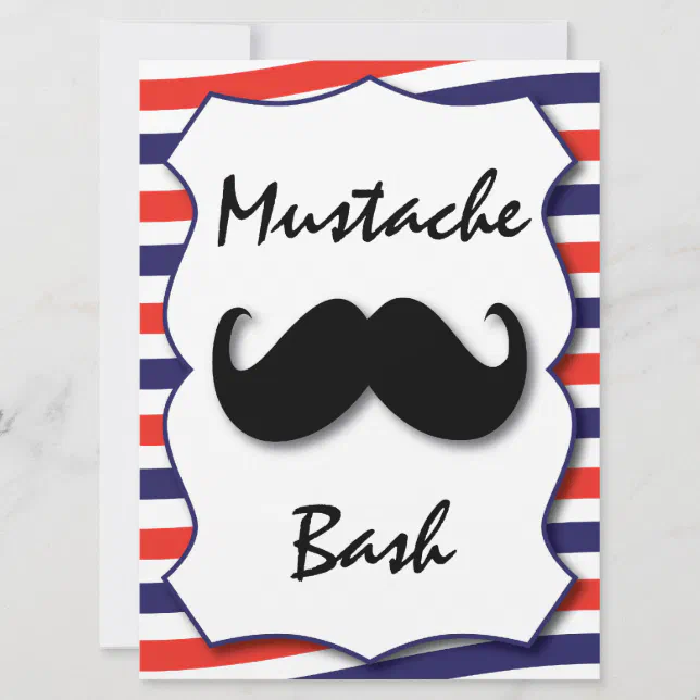 Mustache Invitation | Zazzle