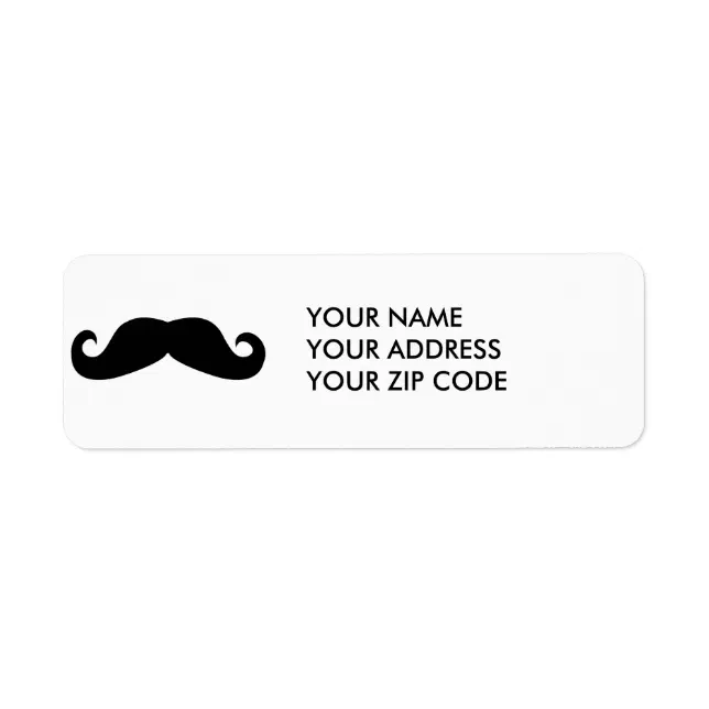 Mustache Label | Zazzle