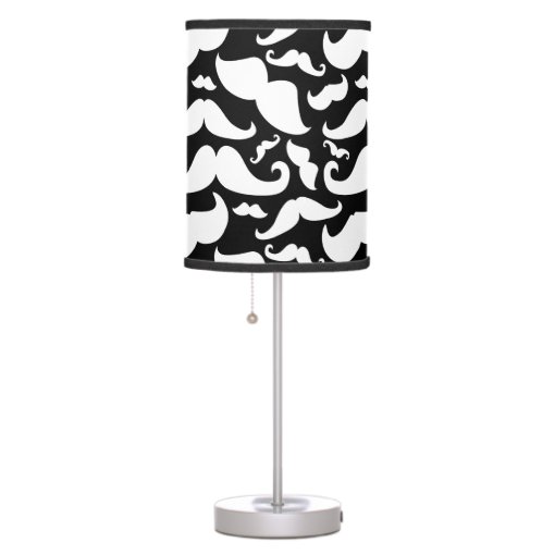 Mustache Lamp Black and White | Zazzle