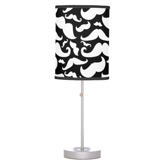 Mustache Lamp Black and White | Zazzle.com