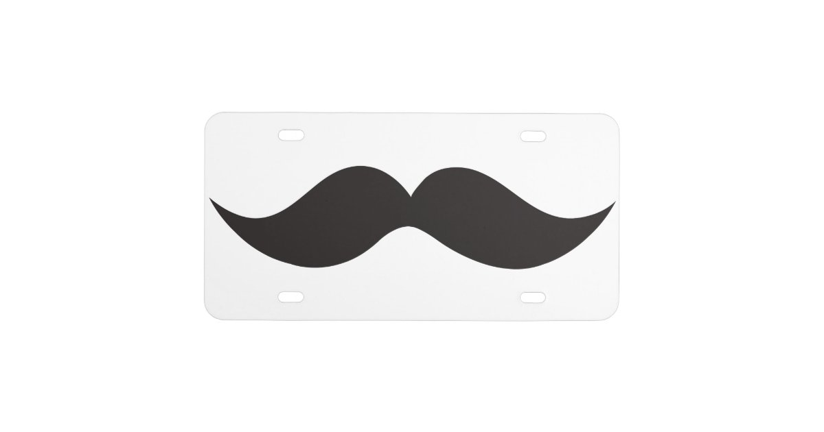 Mustache License Plate | Zazzle