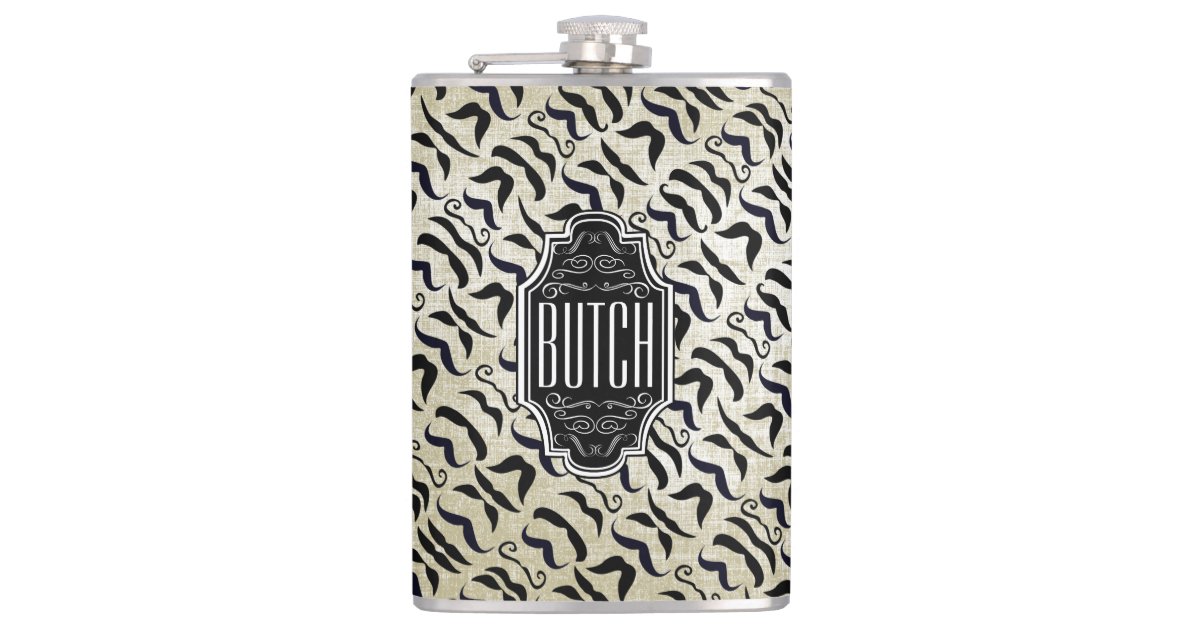 Mustache Mr. Hipster Vintage Retro Hip Flask | Zazzle