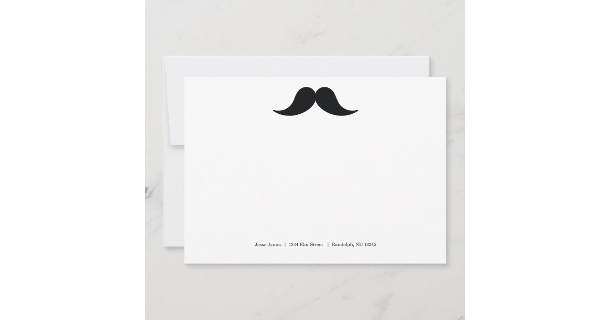 Mustache Note Cards | Zazzle