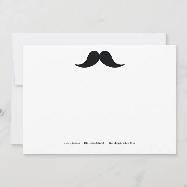 Mustache Note Cards | Zazzle