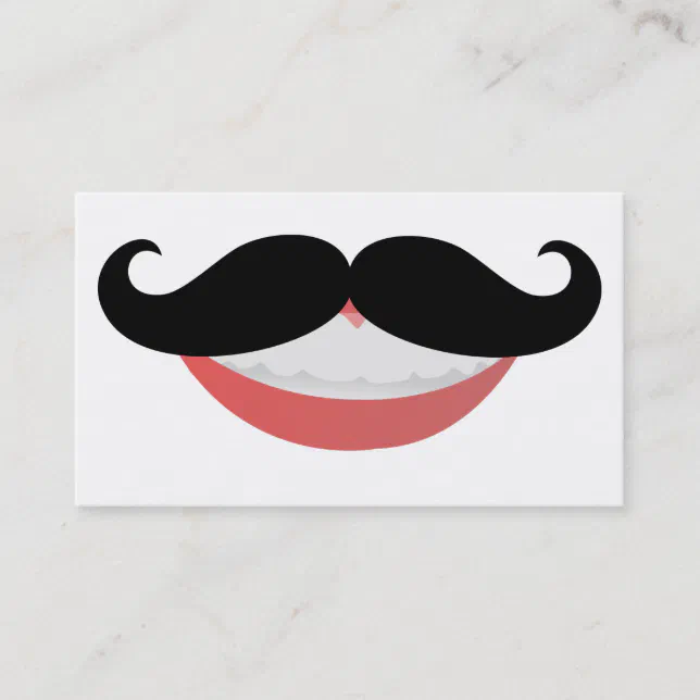 Mustache Smile Business Cards | Zazzle