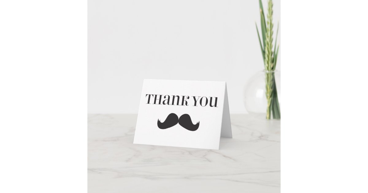 Mustache - Stache Thank You Note Cards | Zazzle