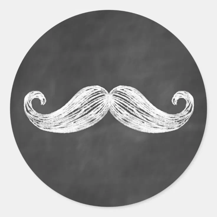 Mustache Sticker | Zazzle