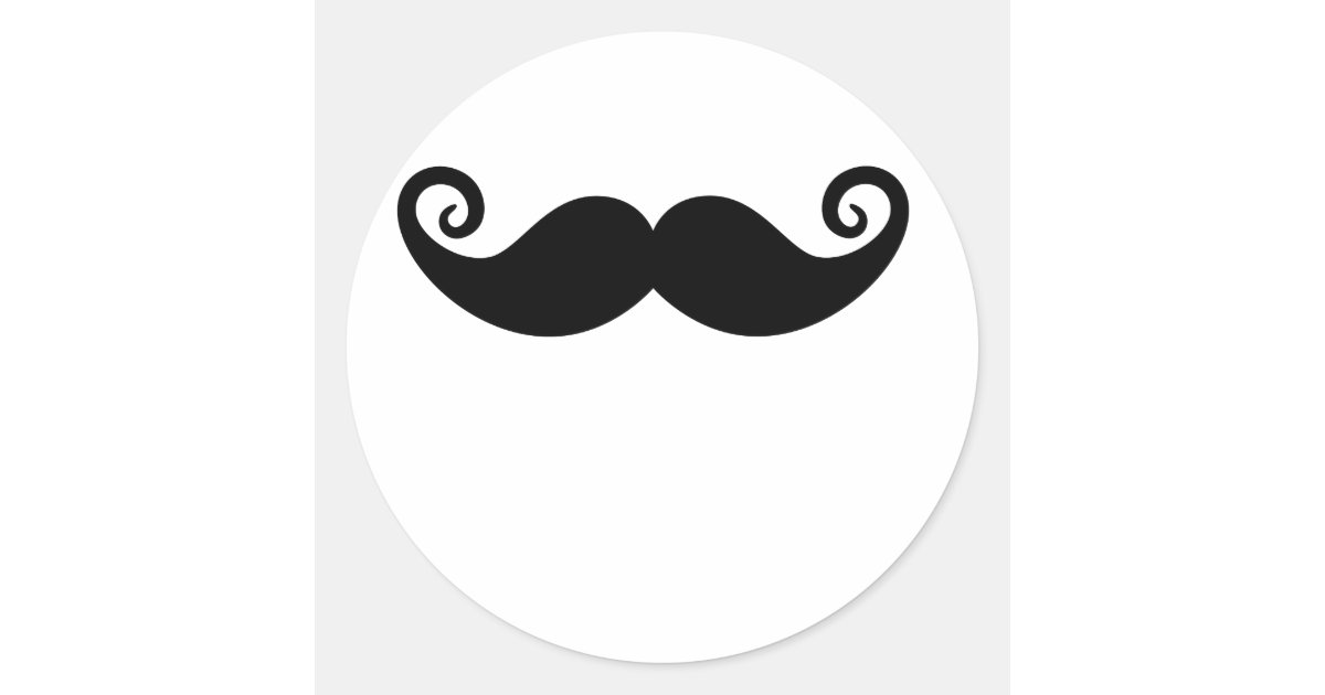 Mustache Sticker | Zazzle