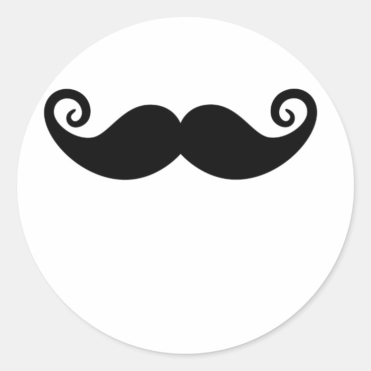 Mustache Sticker | Zazzle