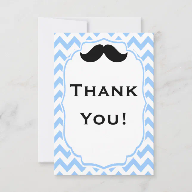 Mustache Thank you note cards | Zazzle