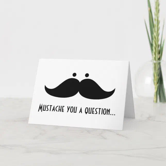 Mustache Valentine Day Card Valentine's Stach Fun | Zazzle