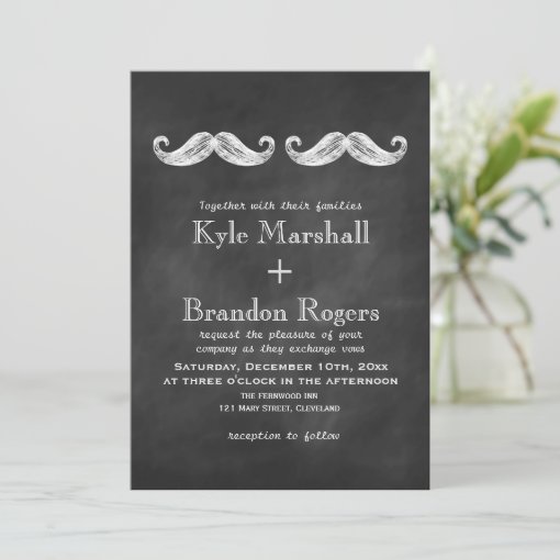Mustache Wedding Invitation | Zazzle