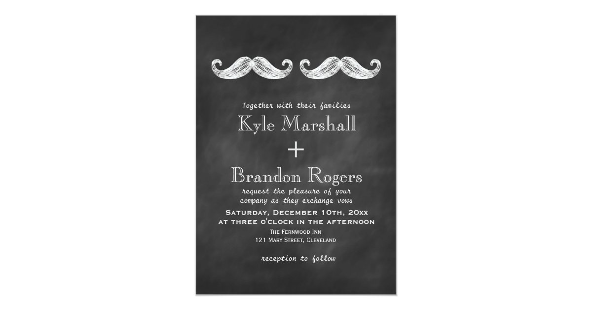 Mustache Wedding Invitation | Zazzle.com
